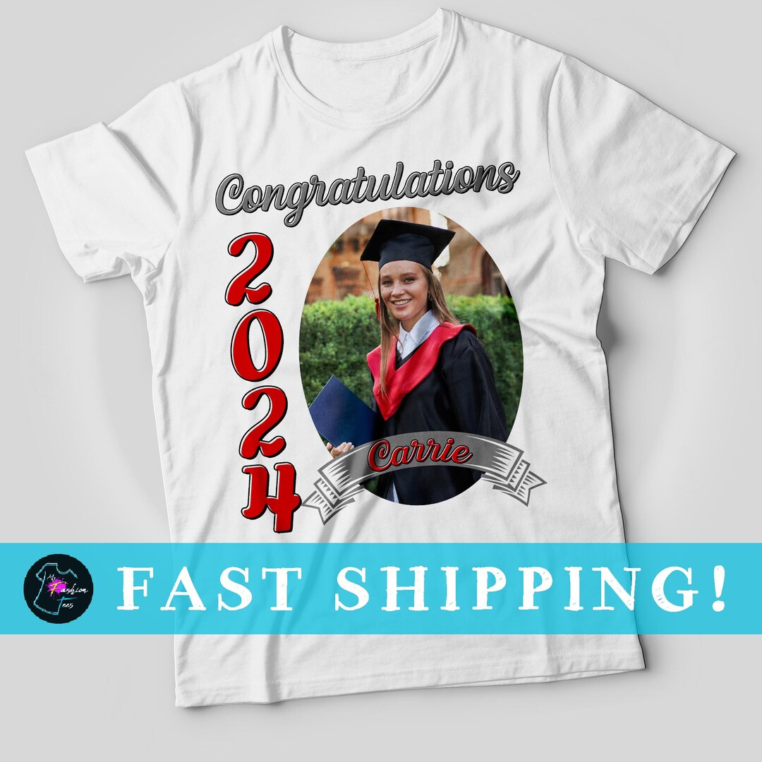 Congratulation Class of 2024 Custom Photo Graduation Shirt Grad Squad ...