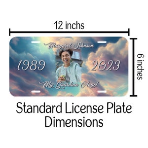 Memorialgift License Plate Custom Car Tag Sympathy Gifts Rest in Peace ...