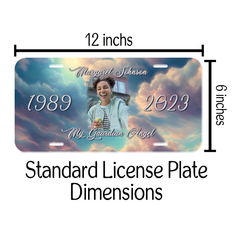 Memorialgift License Plate Custom Car Tag Sympathy Gifts Rest in Peace ...