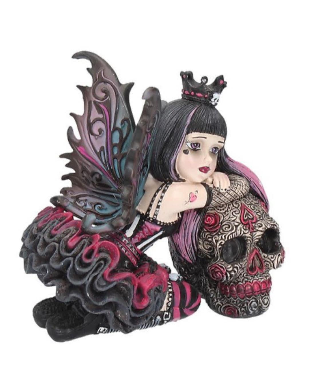 Little Shadows Lolita Figurine Gothic Fairy and Sugar Skull Ornament - Etsy