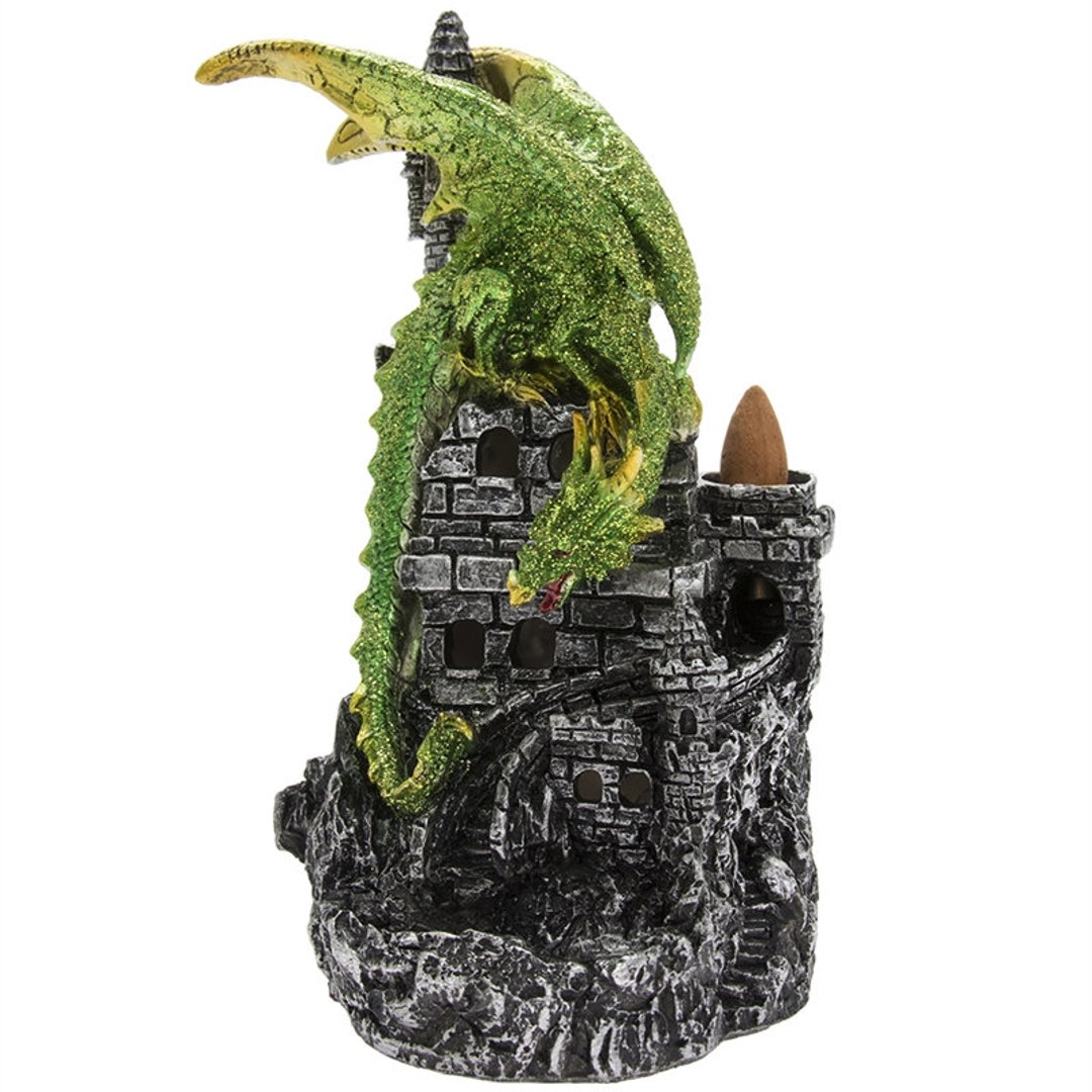 Green Dragon LED Light up Backflow Incense Burner Ornament - Etsy UK