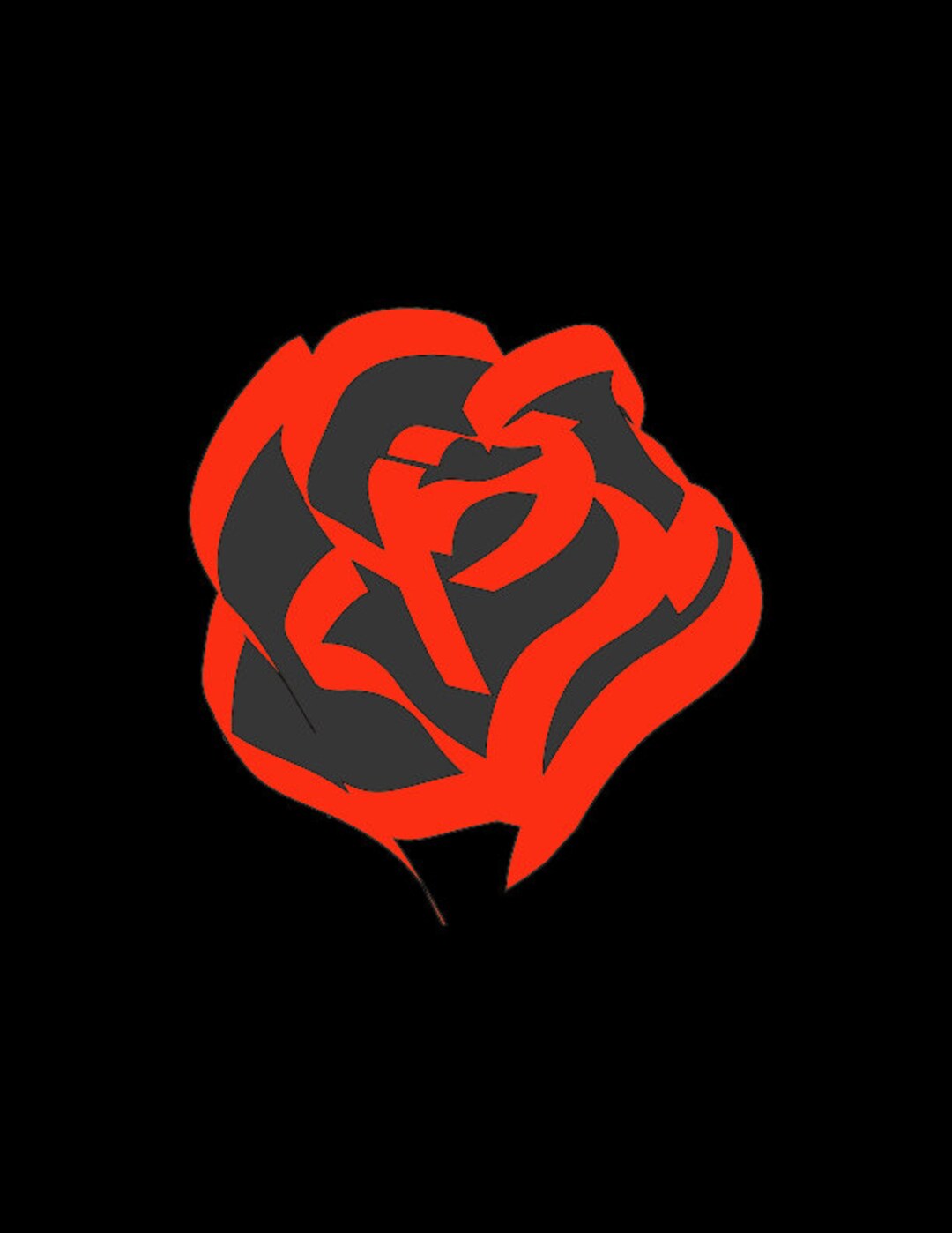 Digital Rose Drawing - Etsy