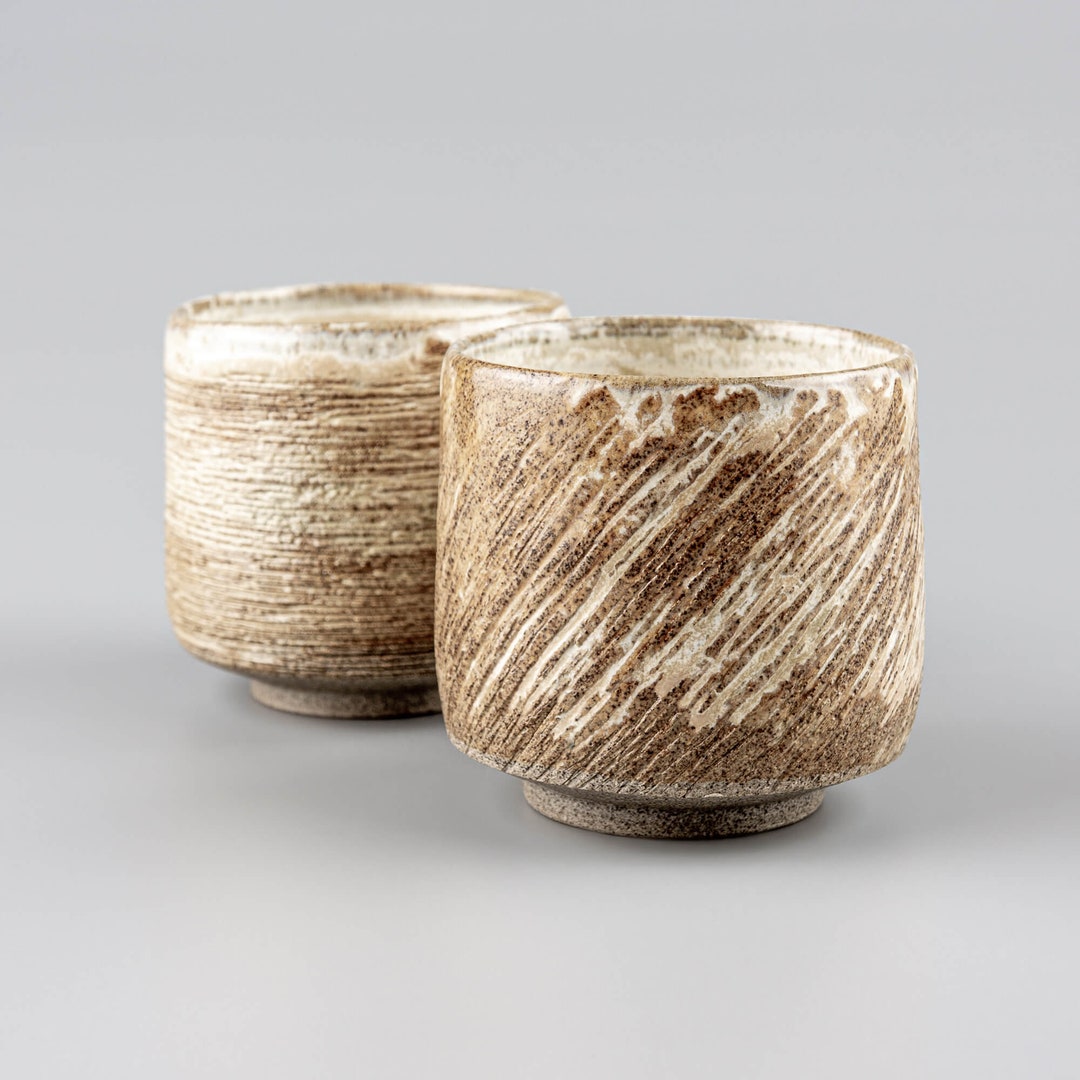 Handmade Ceramic Tea Cup Set, Unique Handcrafted Stoneware Espresso ...