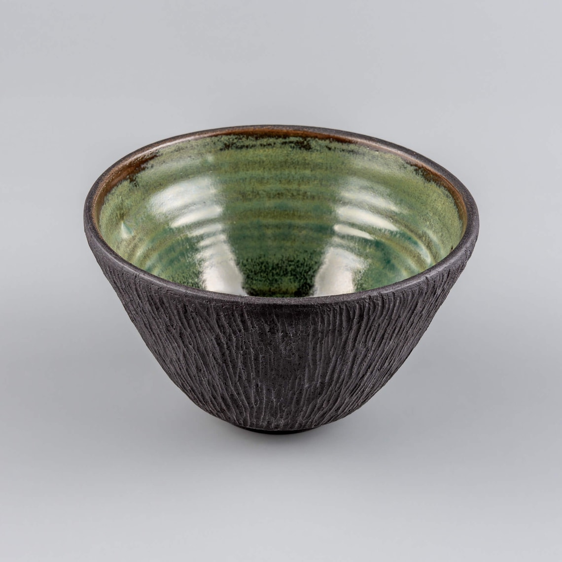Fine Dining Handcrafted Stoneware Bowl Green, Modern Small Handmade ...