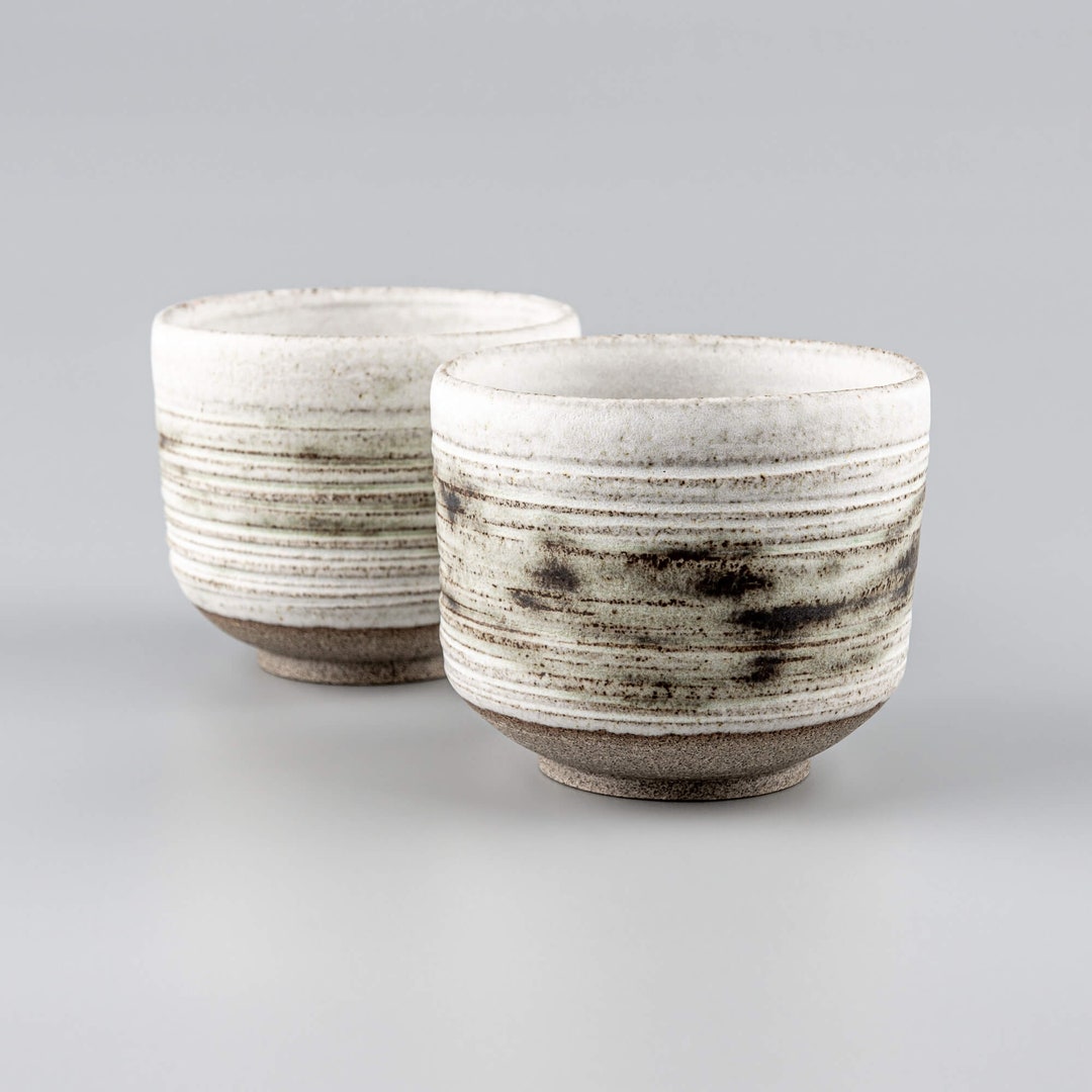Handcrafted Ceramic Tea Cup Set, Unique Carved Cappuccino Coffee Mugs ...