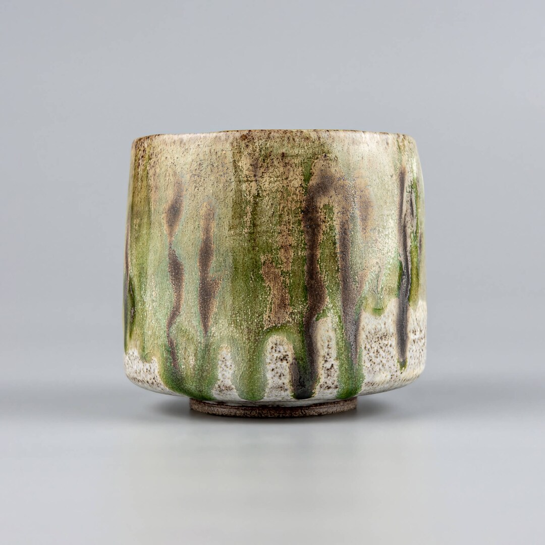 Unique Colorful Handmade Stoneware Tea Cup, Modern Handcrafted Running ...