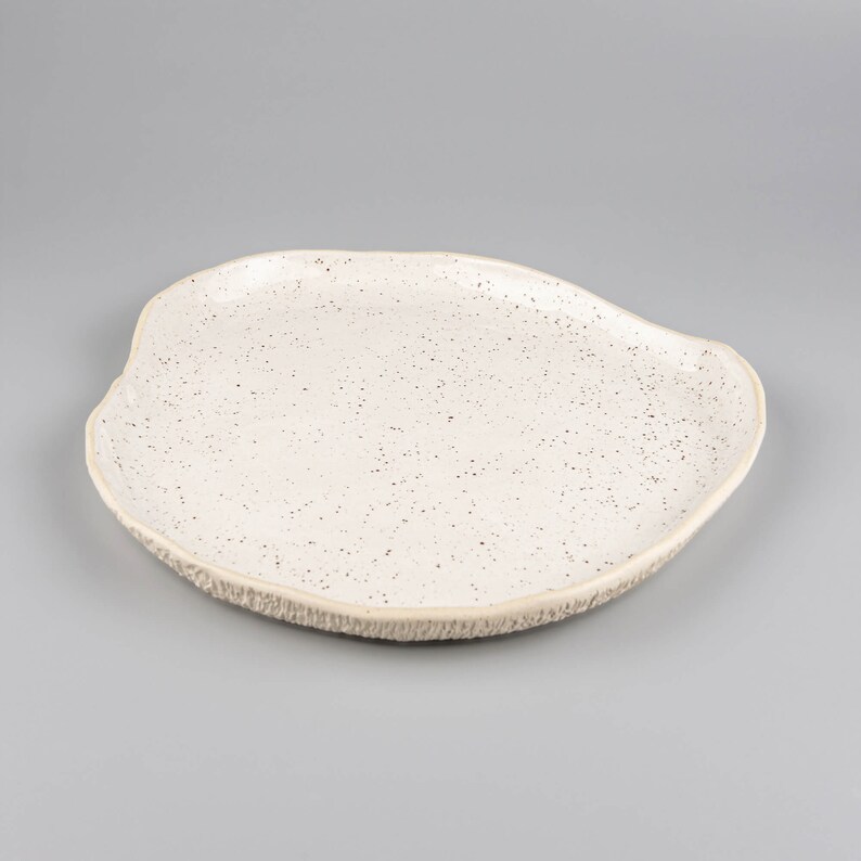 Handmade Flat Dinner Plate White, Handcrafted Fine Dining Chef ...