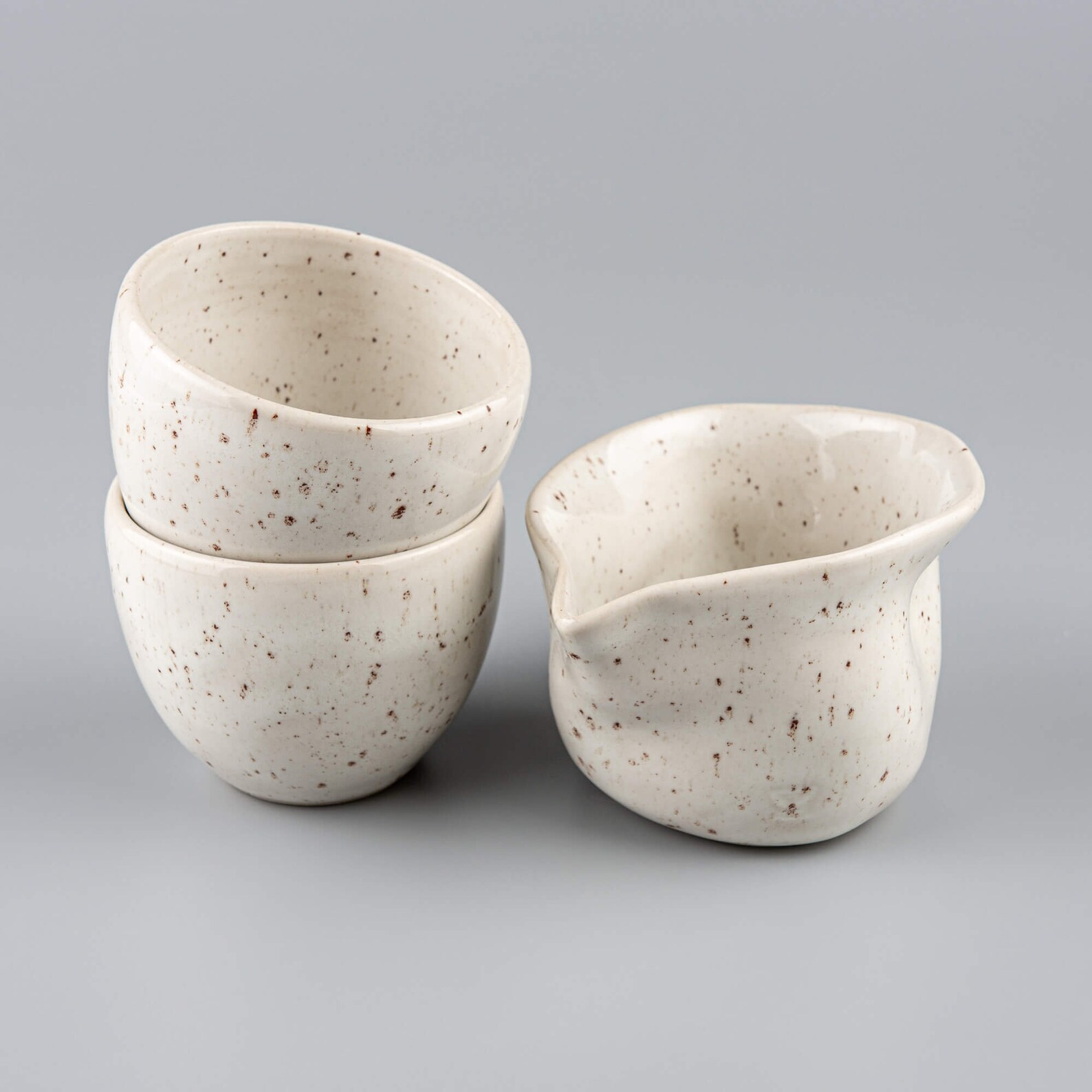 Handmade Ceramic Espresso Cups Set With Milk Pitcher, Unique ...