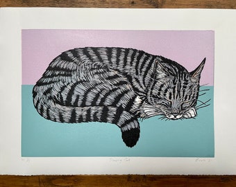 Reduction Lino Print - Etsy