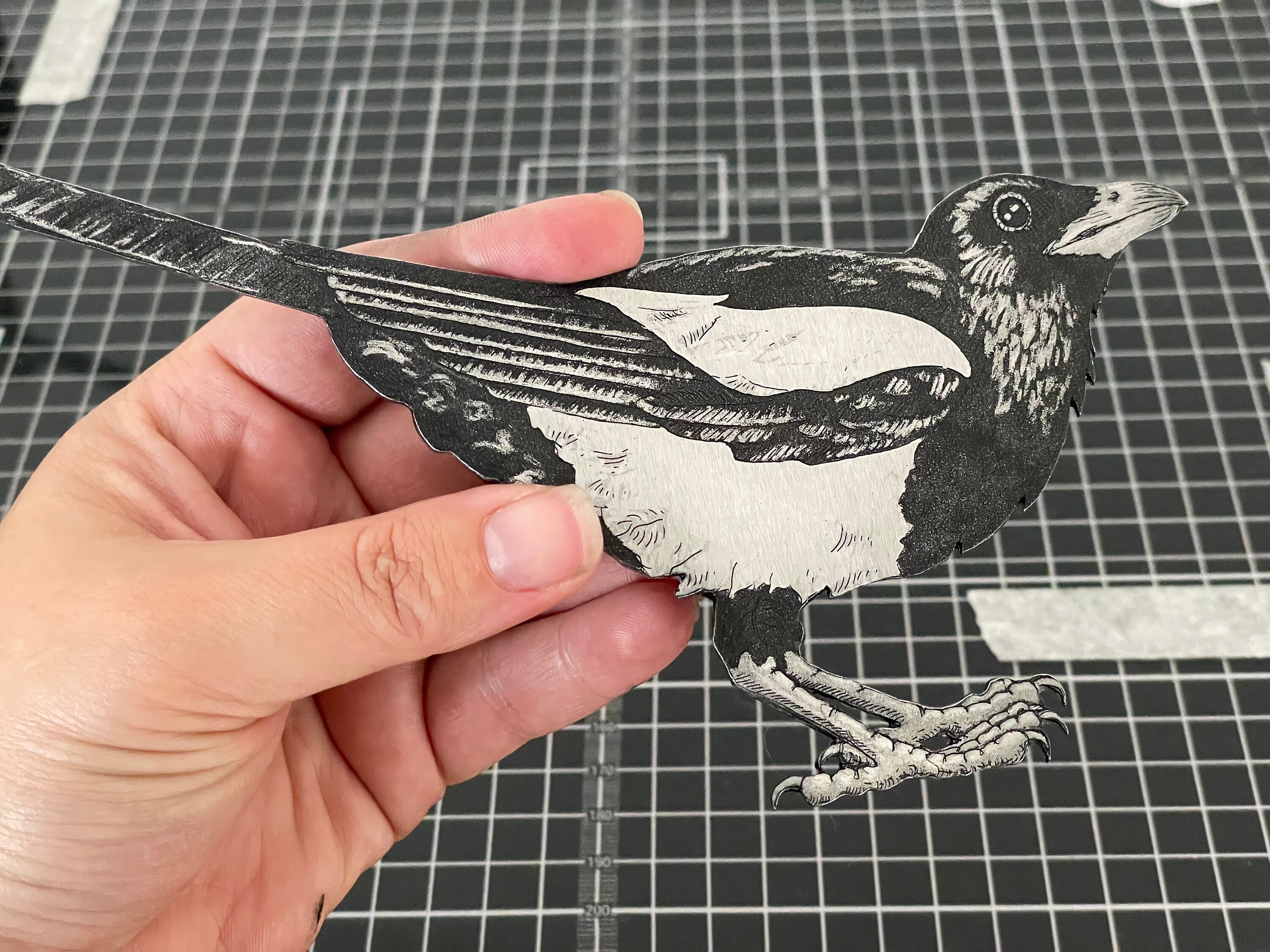 Magpie Etching - Etsy
