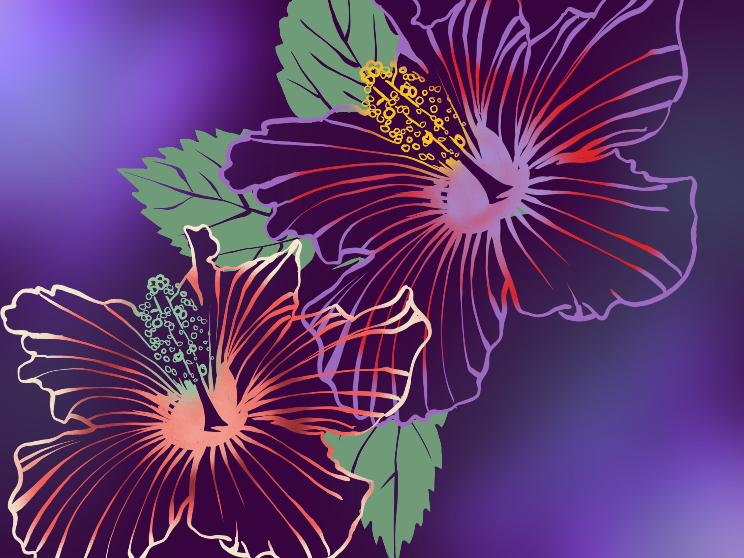 Hibiscus Stamp Brush Pack - Procreate - Etsy