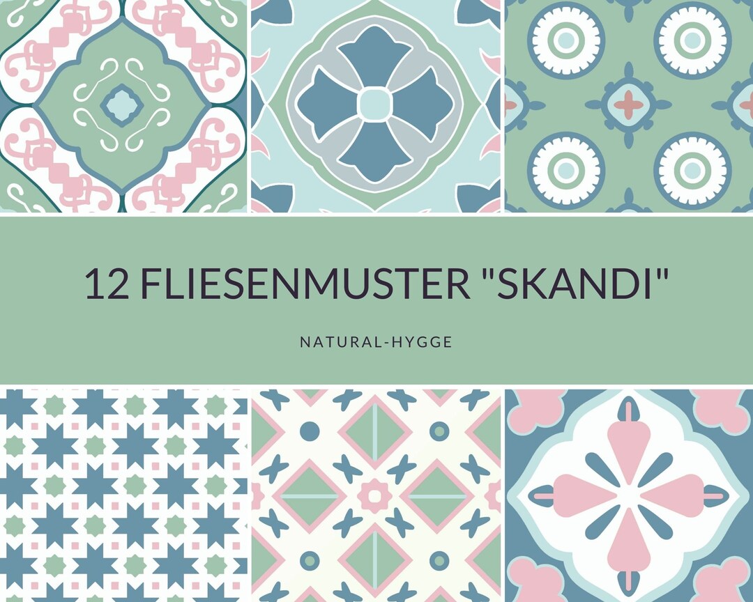 Laser Print: Scandi Tile Pattern, No. 02 for Photo Transfer Technology ...