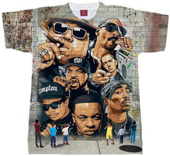 Rap Legends Greats Hip Hop Music Sublimation Tees Black - Etsy