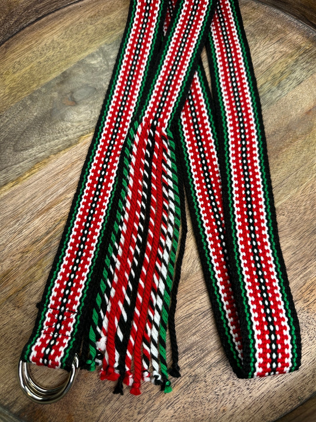 Handwoven Native American Adjustable Belt With Fringe - Etsy
