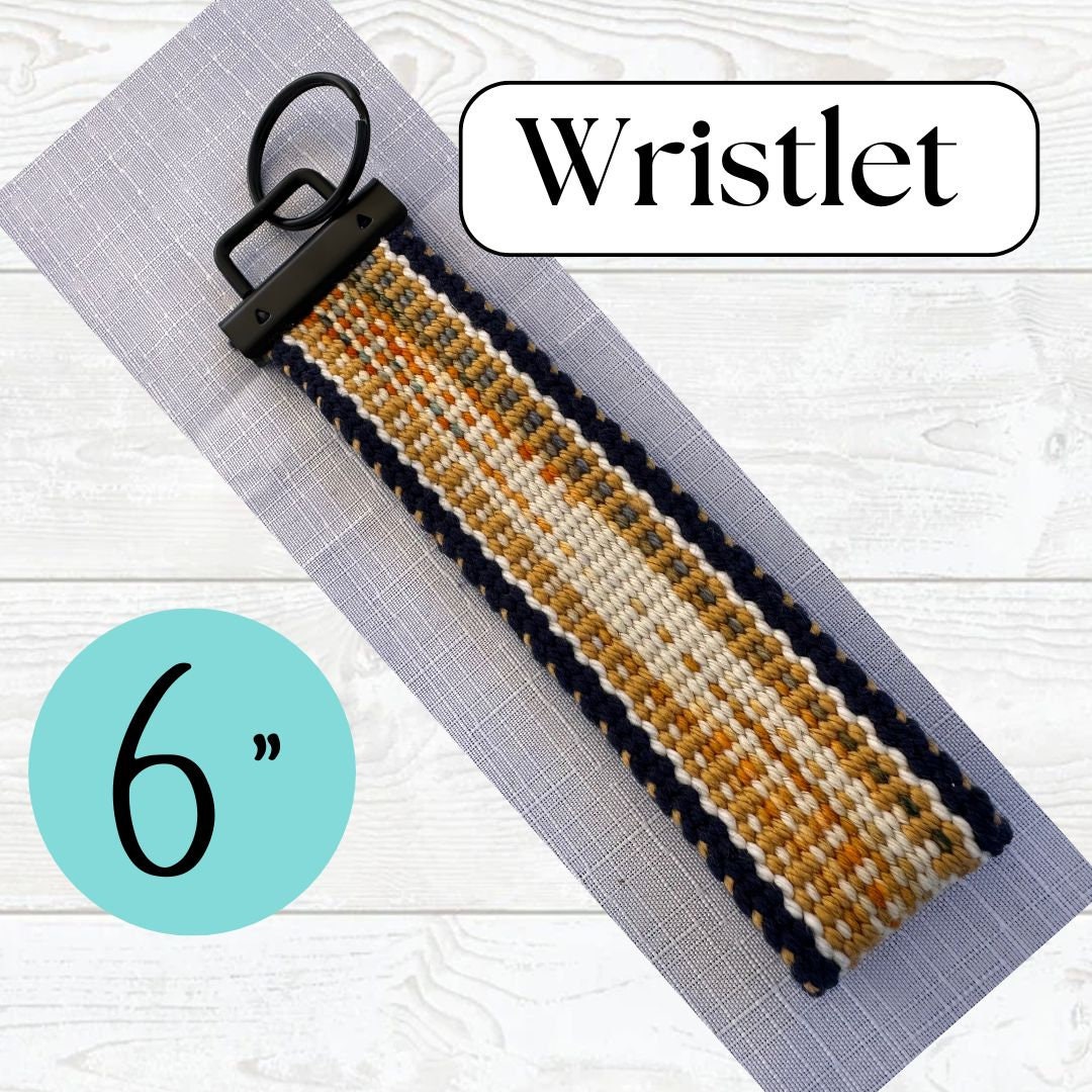 Wristlet Keychain Key Fob Handmade Gift Removable Strap Woven Wristlet ...
