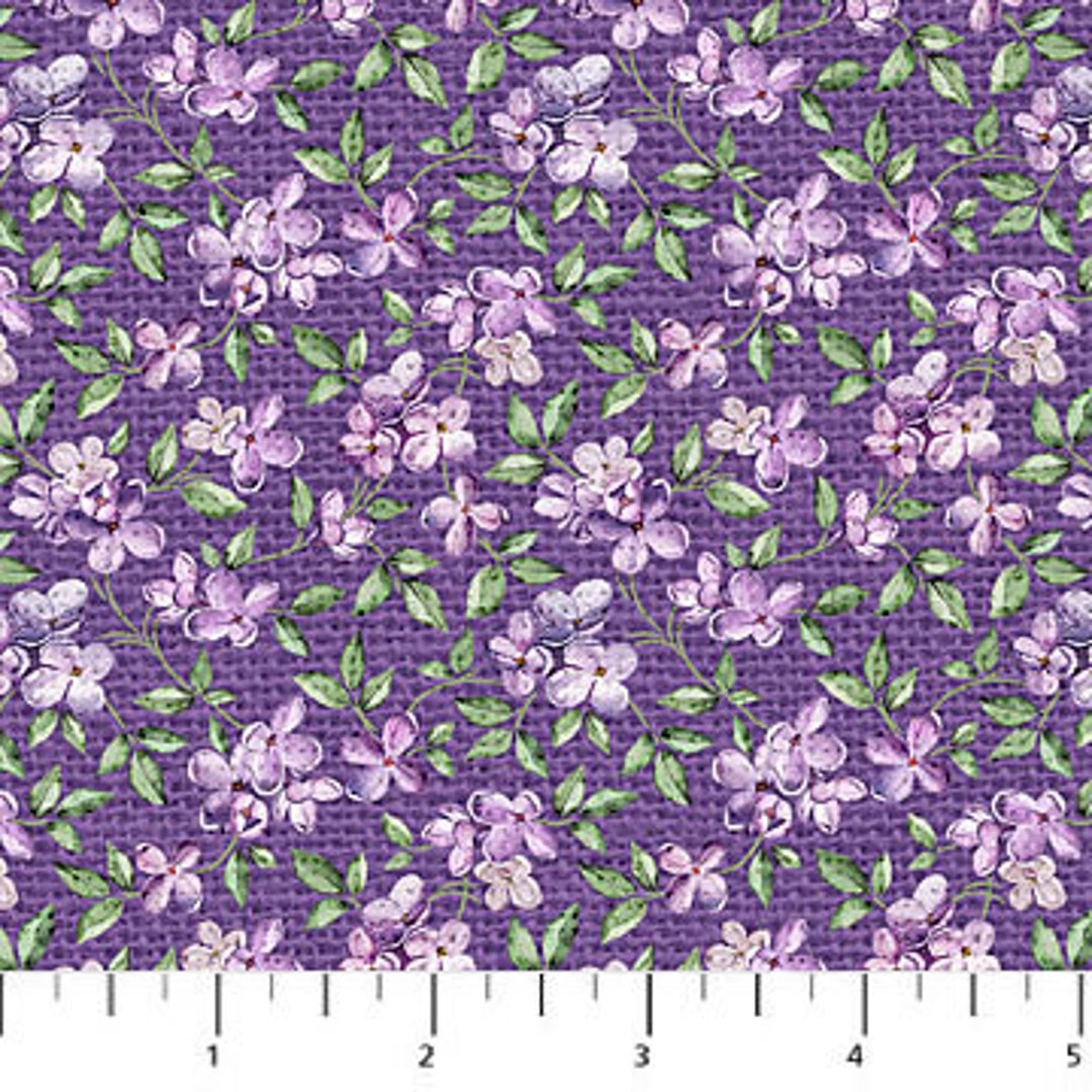 Lilac Garden purple Multi Packed Floral Priced by HALF Yard , Northcott ...