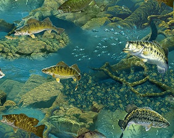 Big Tuna Fabric 7 Tuna Bigger by Combatfish Blue Summer Lake Tuna ...