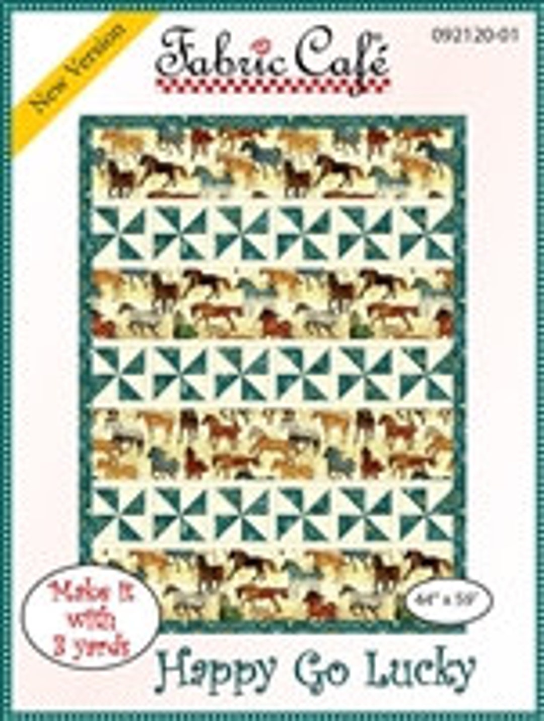 Happy Go Lucky Quilt Pattern Fabric Cafe Single 3 Yard Quilt Pattern - Etsy