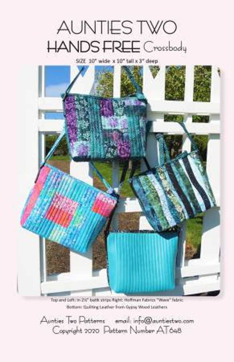 Hands Free Crossbody Bag Pattern Aunties Two Patterns - Etsy