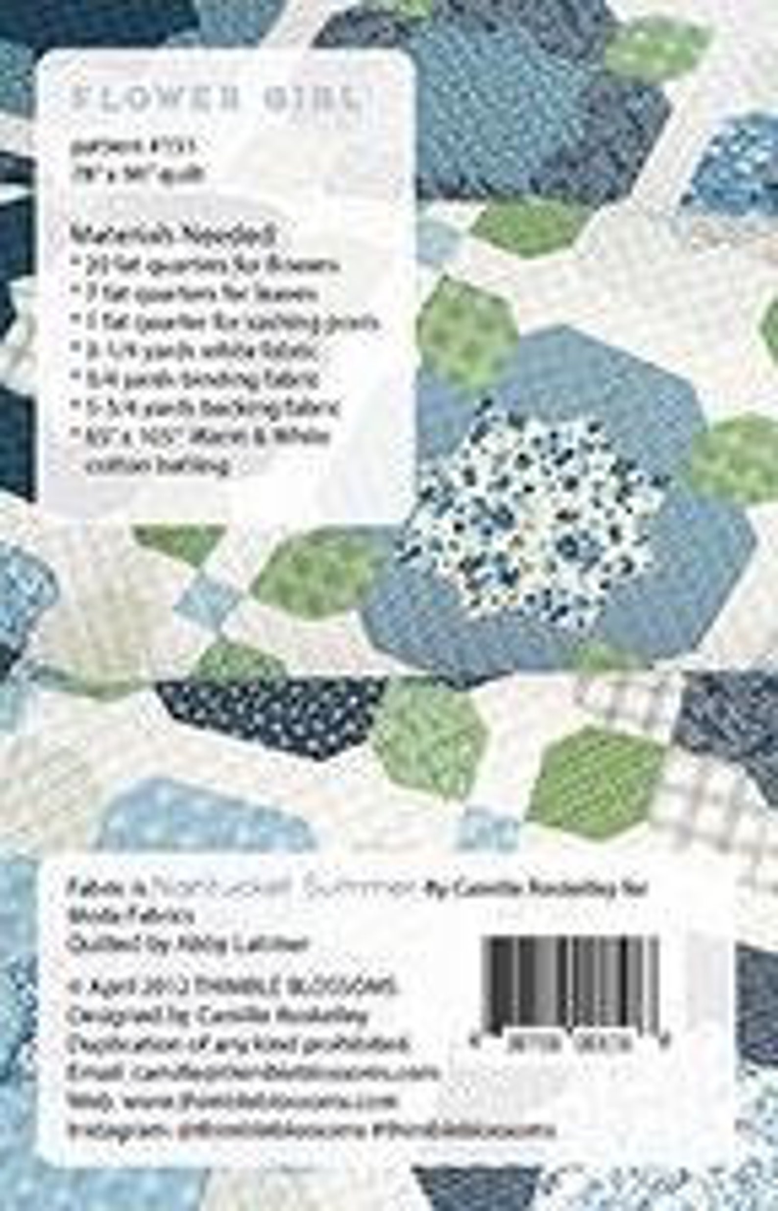 Thimble Blossoms Quilt Pattern Flower Girl Fat Quarter - Etsy
