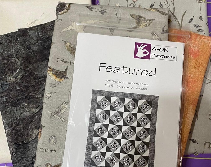 Sparrow and Friends 5 Yard Quilt Kit, Includes FREE Pattern, Creates a ...