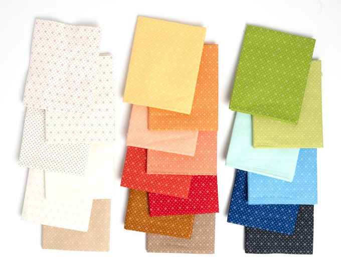 Eyelet Charm Pack, 42 5x5 Coordinating Fabric Squares, Eyelet Design ...