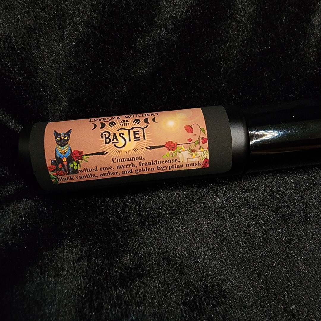 Bastet Perfume - Wilted Rose, Amber, and Egyptian Musks - Etsy