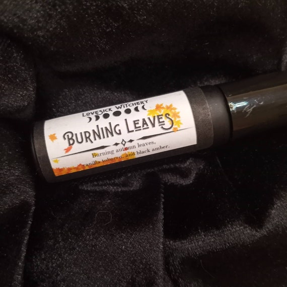 Burning Leaves Perfume Burning Autumn Leaves and Black Amber | Etsy