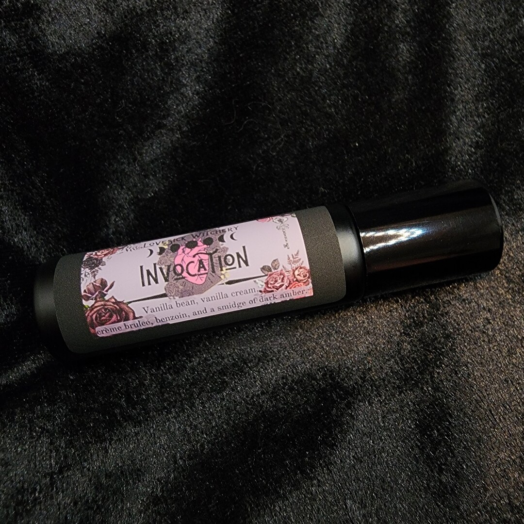 Invocation Perfume - Vanilla Crème Brûlée, Benzoin, and Dark Amber - Etsy