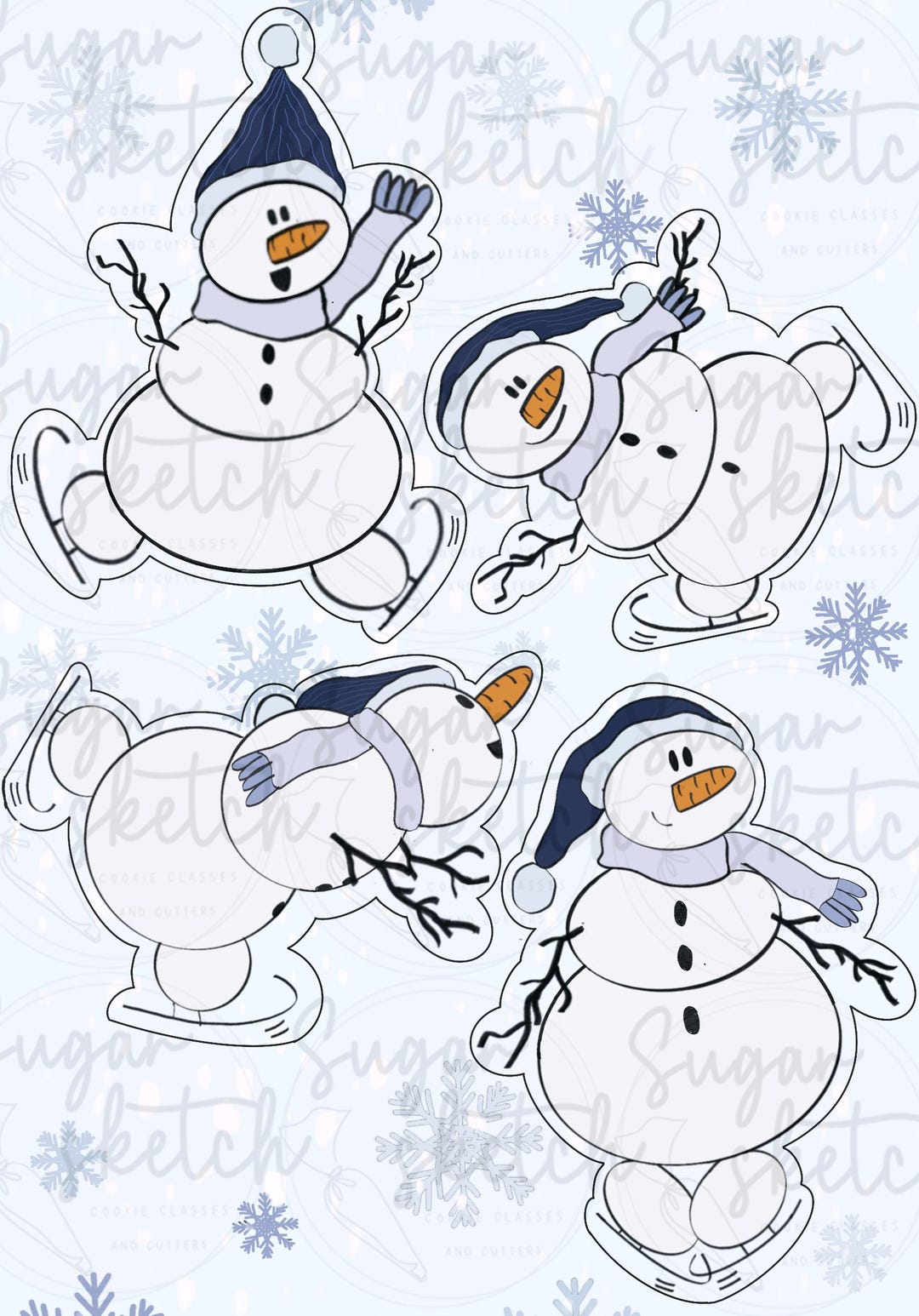 5" Dancing Snowmen STL FILES - Etsy
