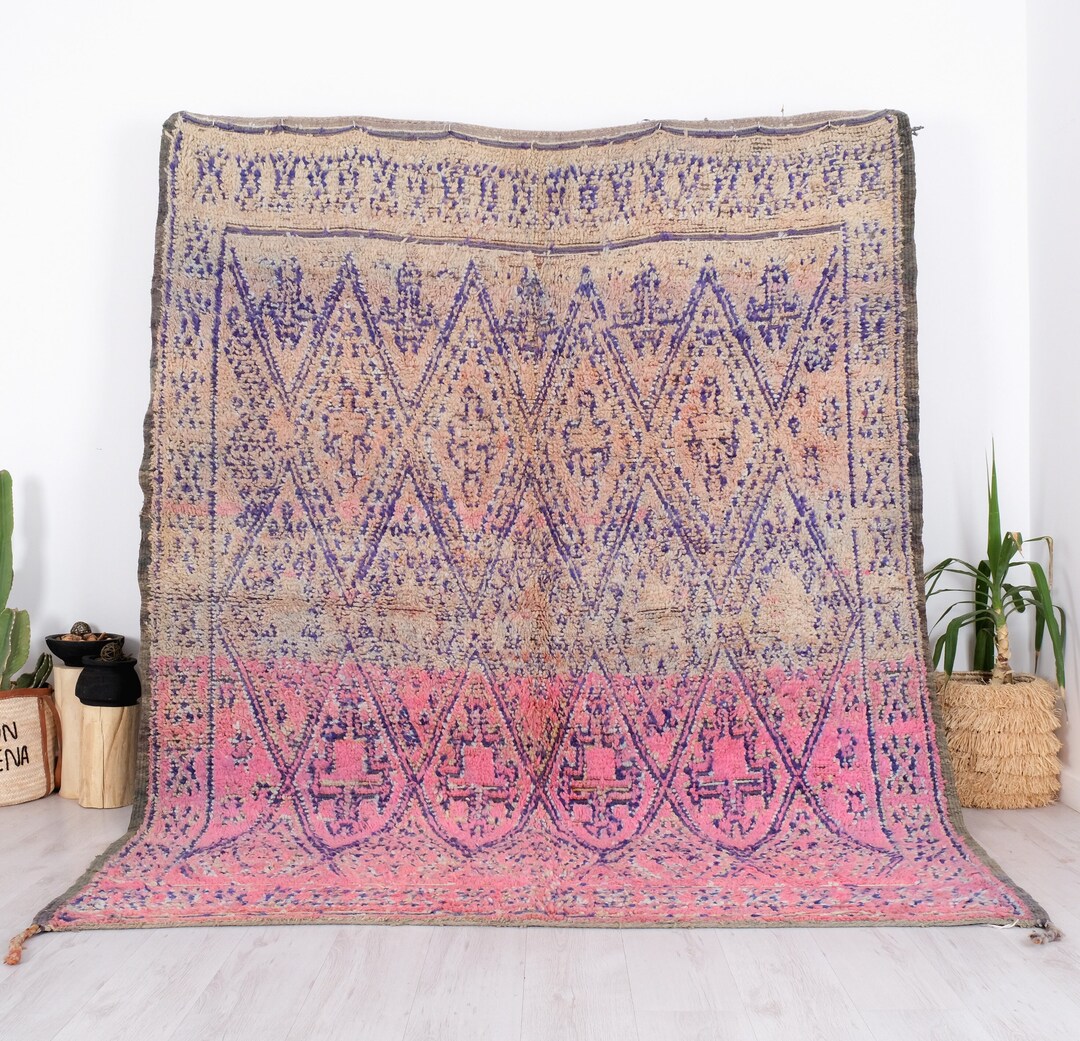 Vintage Beni Mguild Rug, Authentic Moroccan Rug, 7.2 FT X 8.9 FT - Etsy