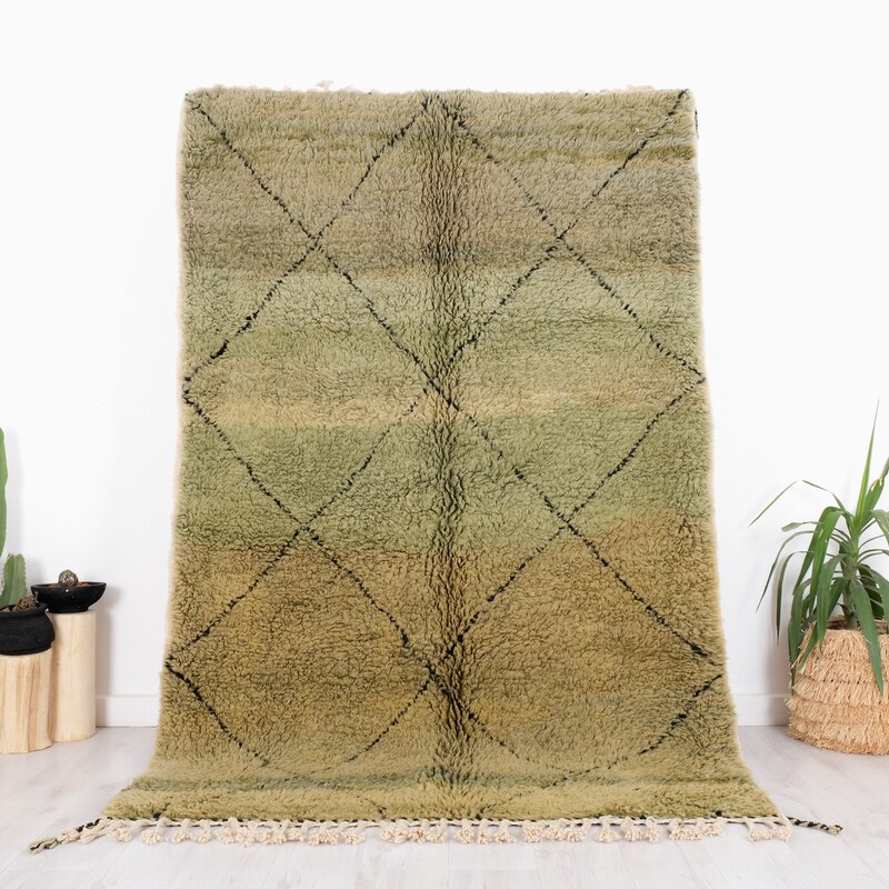 Green Moroccan Rug - Etsy