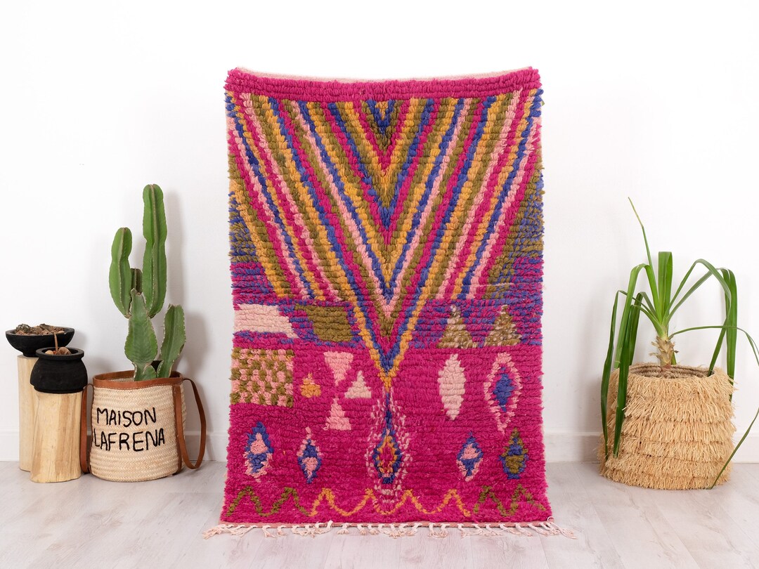 Small Moroccan Rug 3x5 FT, Authentic Boujaad Rug - Etsy