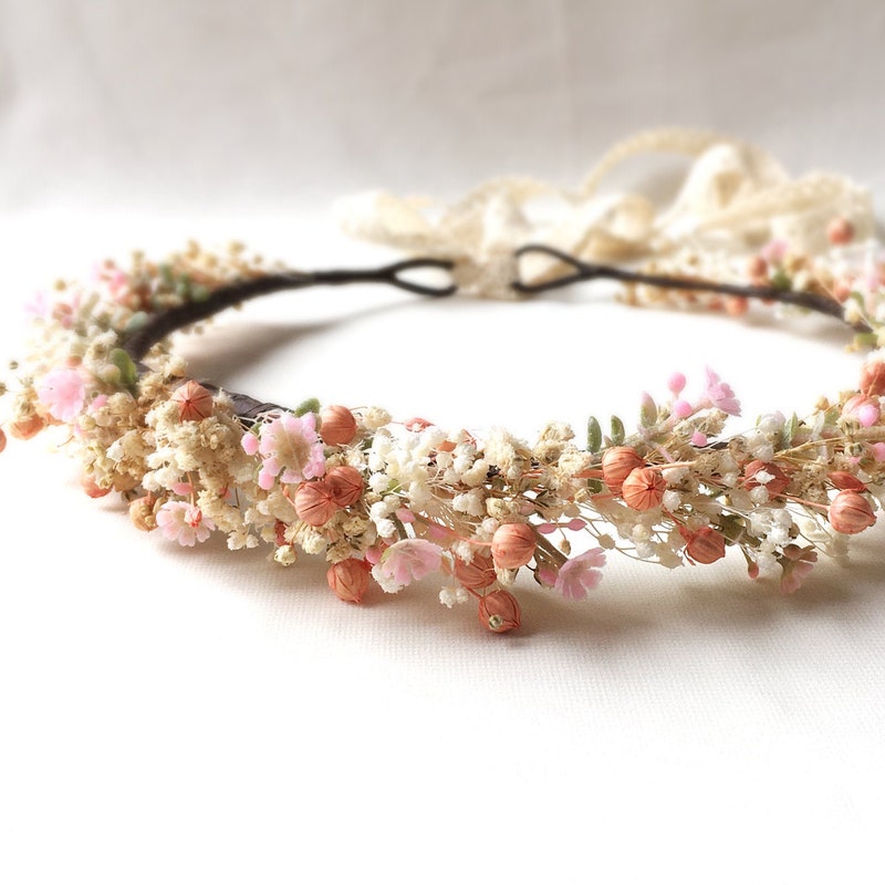 Pink Flower Crown - Etsy