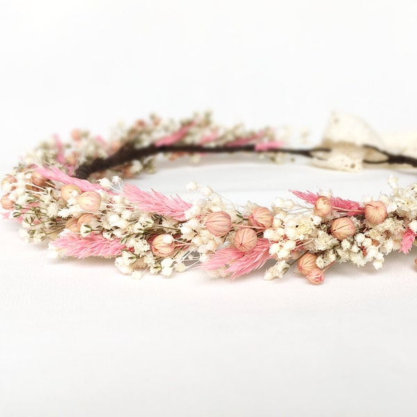 Pink Flower Crown - Etsy