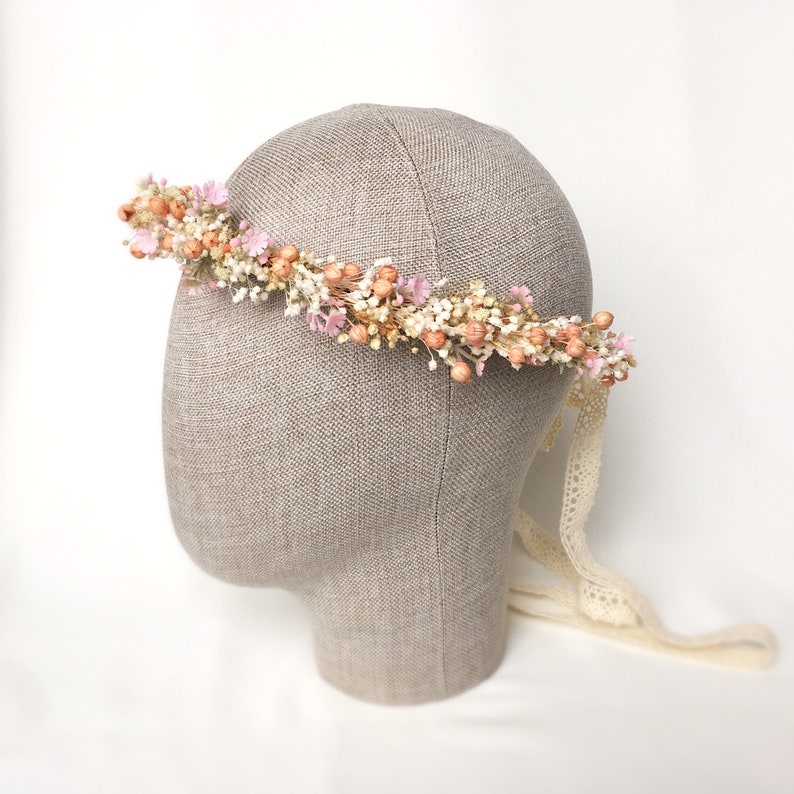 Dusty Pink Boho Flower Crown, Flower Crown, Buttercup Headpiece ...