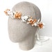 White Hydrangea Flower Bridal Crown Orange Boho Flower Crown - Etsy