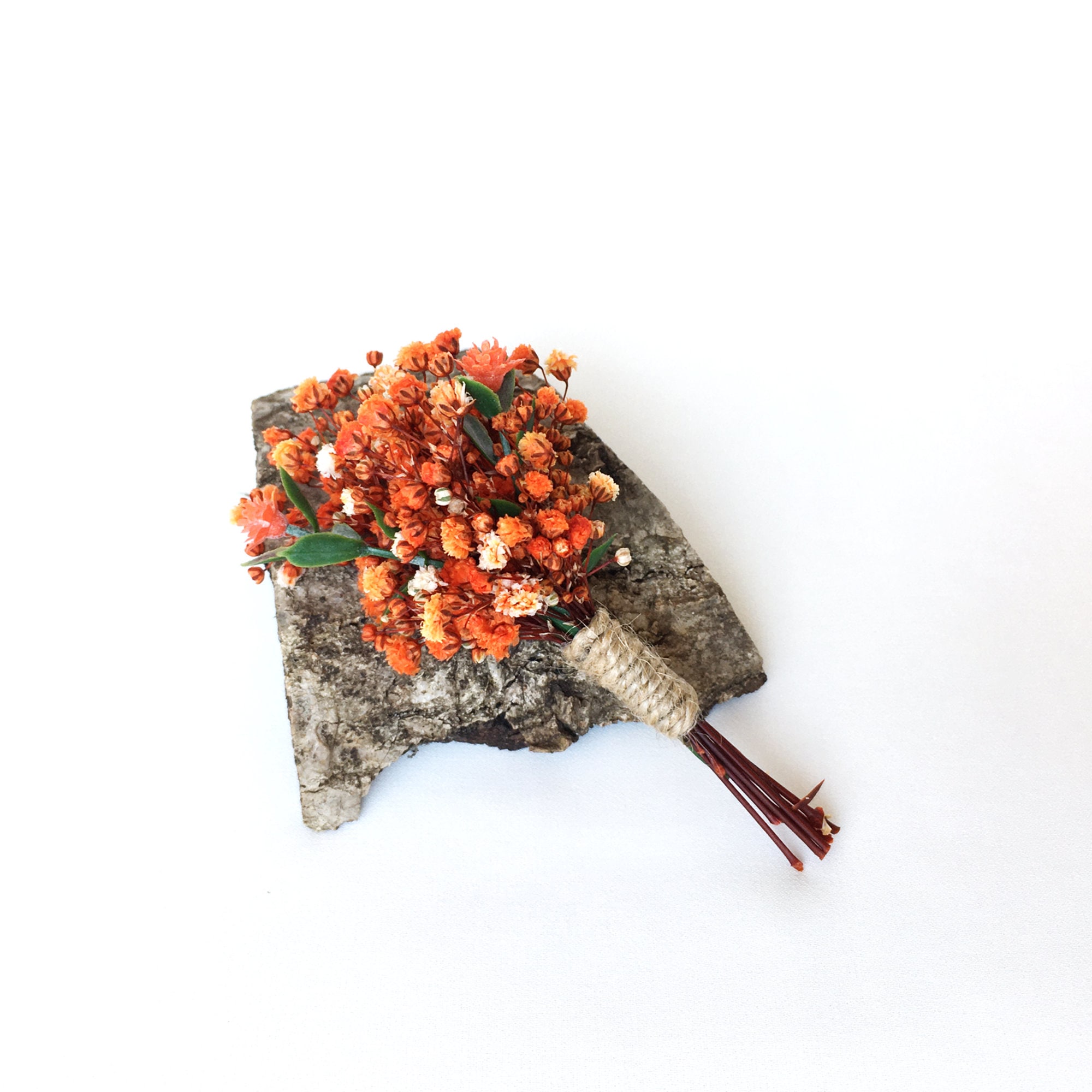 Burnt Orange Boutonniere Flower Buttonhole Groomsman - Etsy
