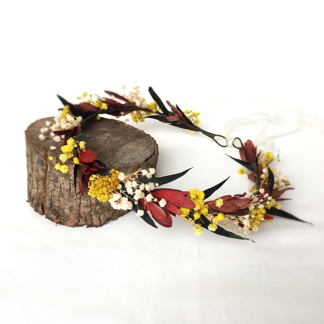 Colorful Flower Crown, Dry Flower Crown, Wildflower Crown, Baby's ...