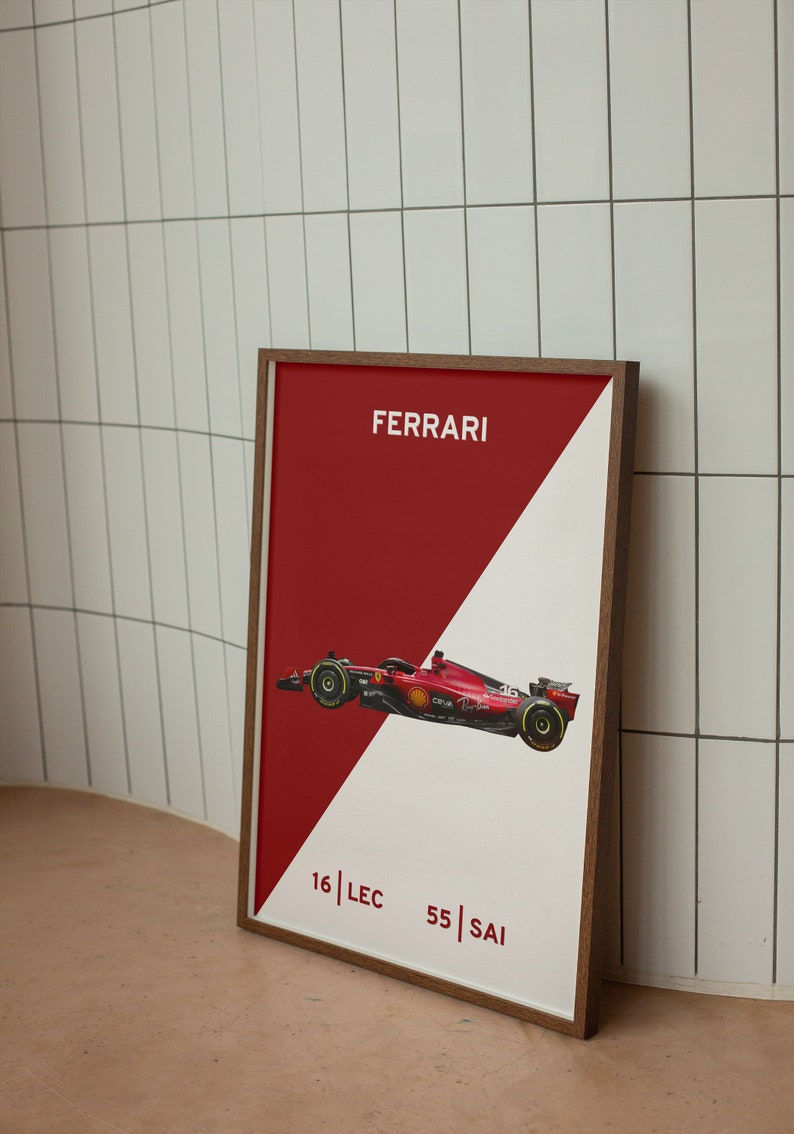 Ferrari F1 Poster - INSTANT DOWNLOAD - Etsy
