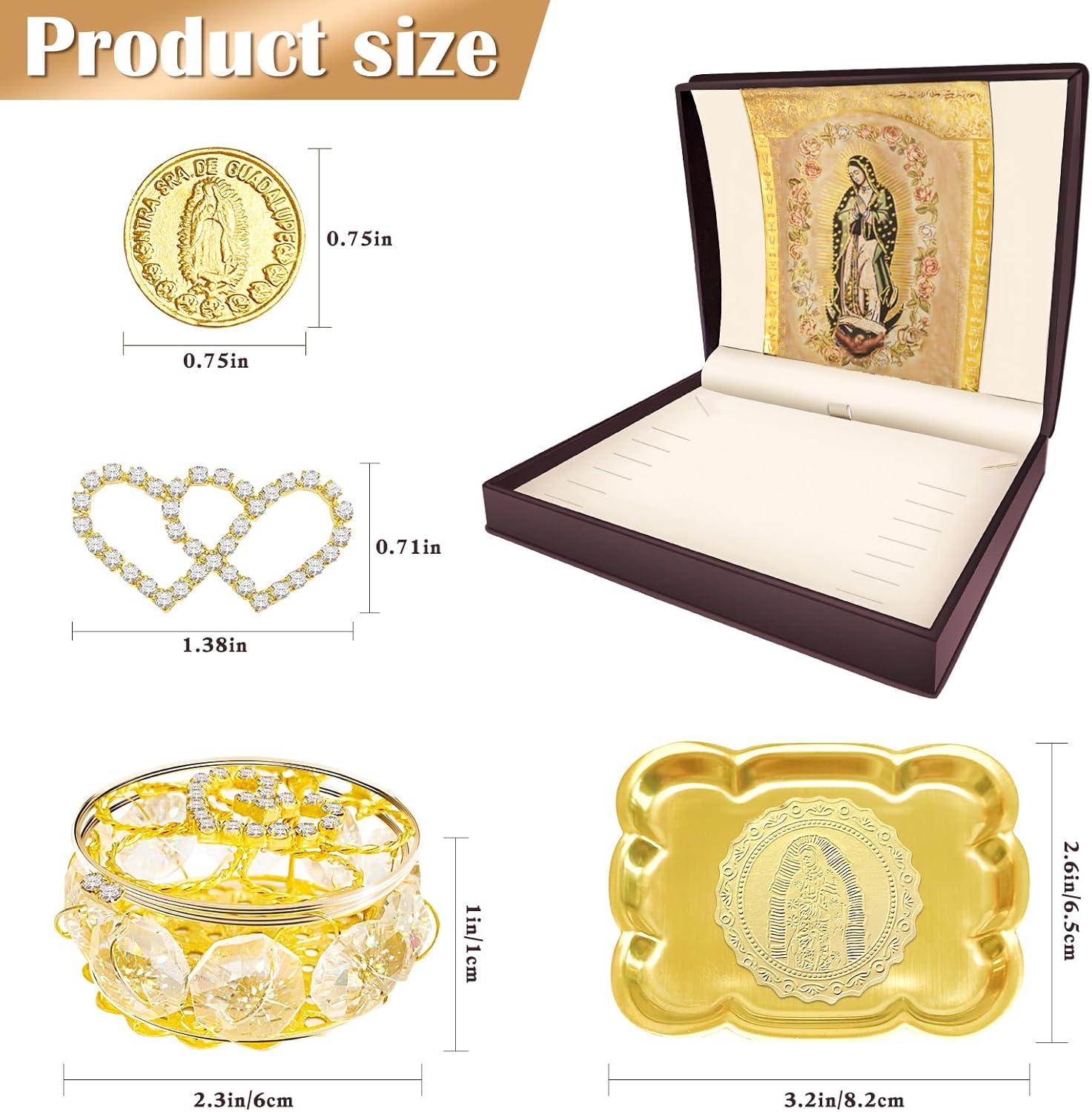 Gold-plated Wedding Unity Coins Set: Lady of Guadalupe Arras With ...
