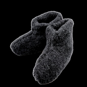 Slippers Made of 100% Sheep's Wool With Leather Sole. Nice and Warm and ...