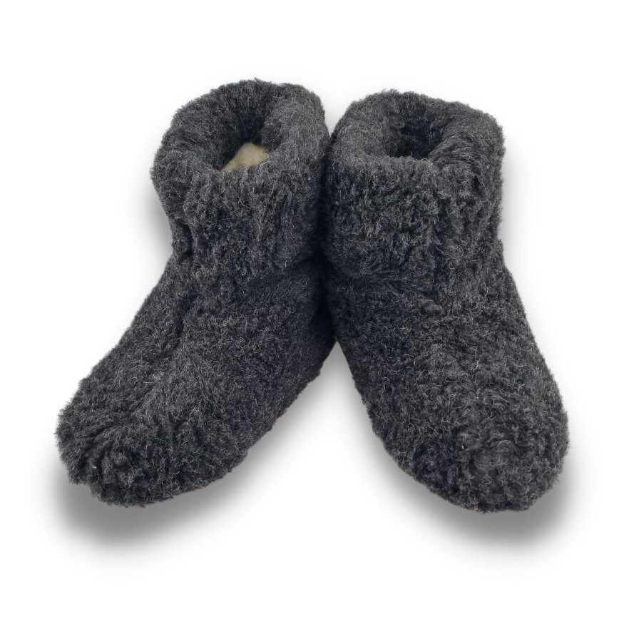 Slippers Made of Sheep Wool 100% With Anti-slip Sole. Nice and Warm and ...