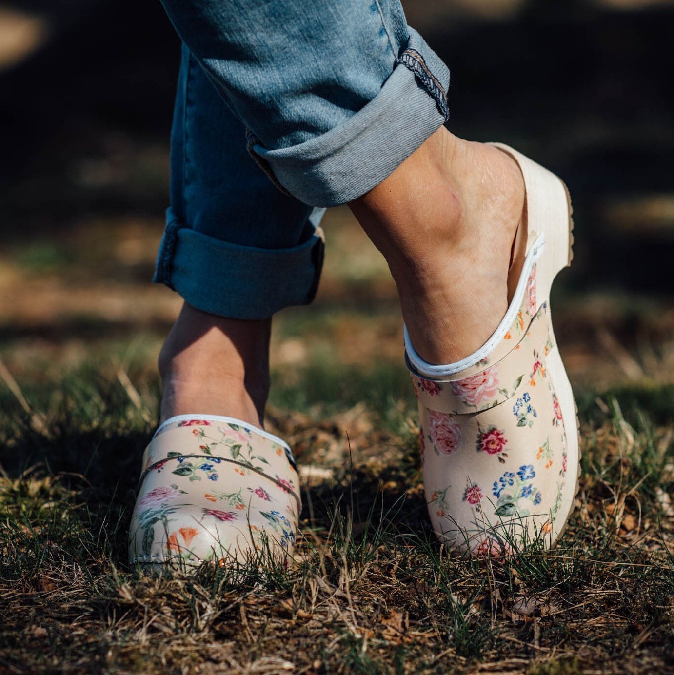 Dina Clogs Jardin Swedish Clogs With Leather Cap - Etsy