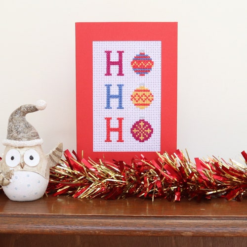 Cross Stitch Christmas Card Kit 6 Snowmen Cards Blue - Etsy