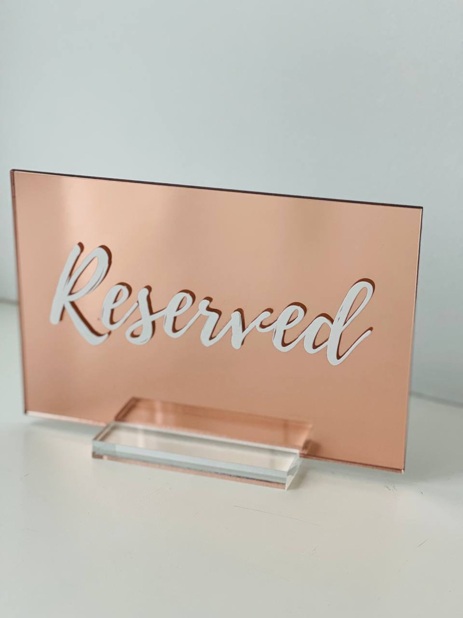 Gold Reserved Sign, Wedding Reserved Sign, Social Media Sign, Acrylic ...