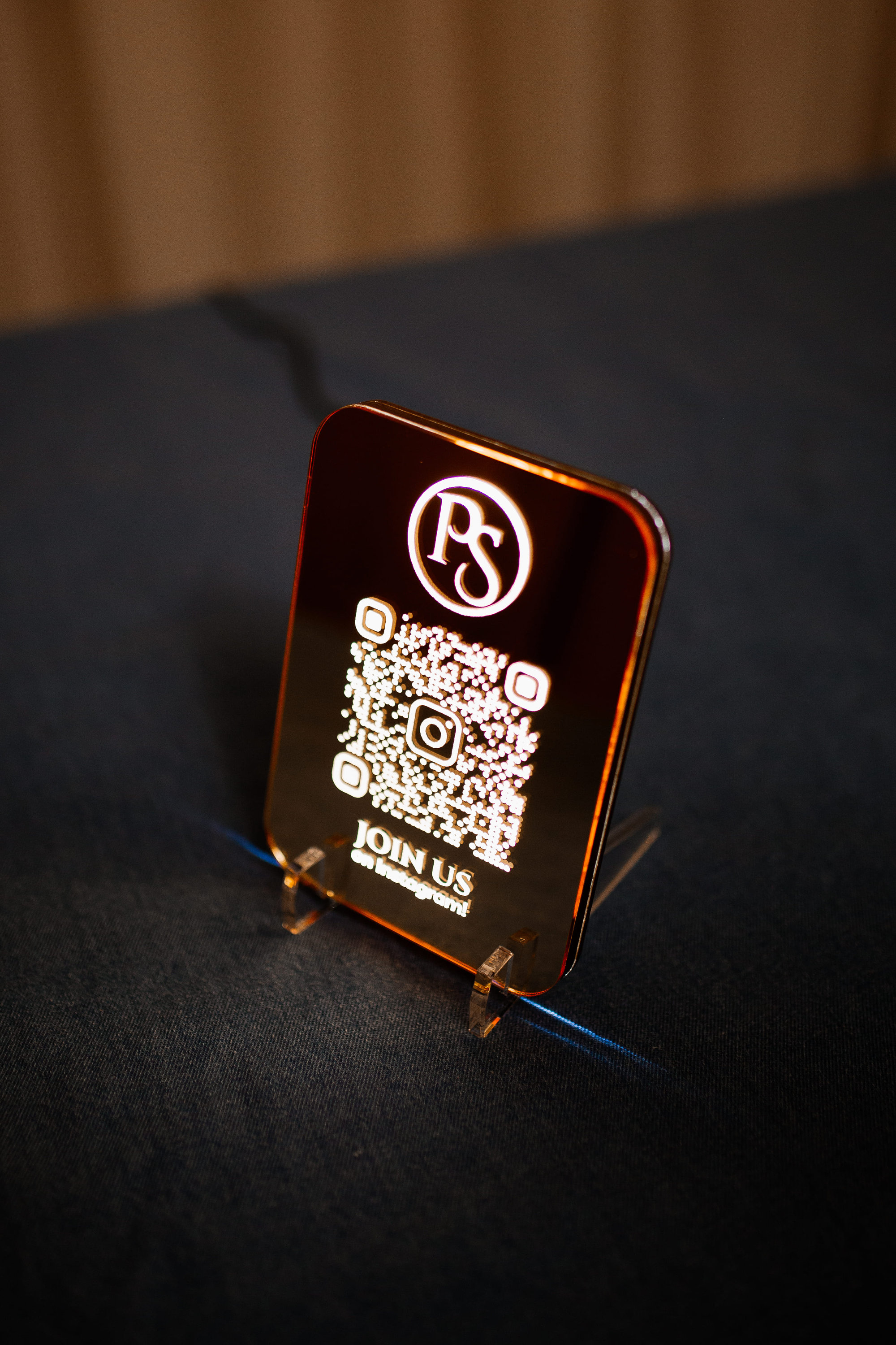 Illuminated QR Code Sign, Media Sign, Acrylic Social Media Sign, Business Social Media Sign ...