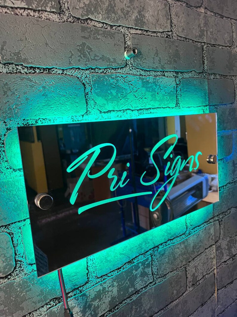 Personalized Illuminated Wall Sign, Media Sign, Acrylic Social Media ...