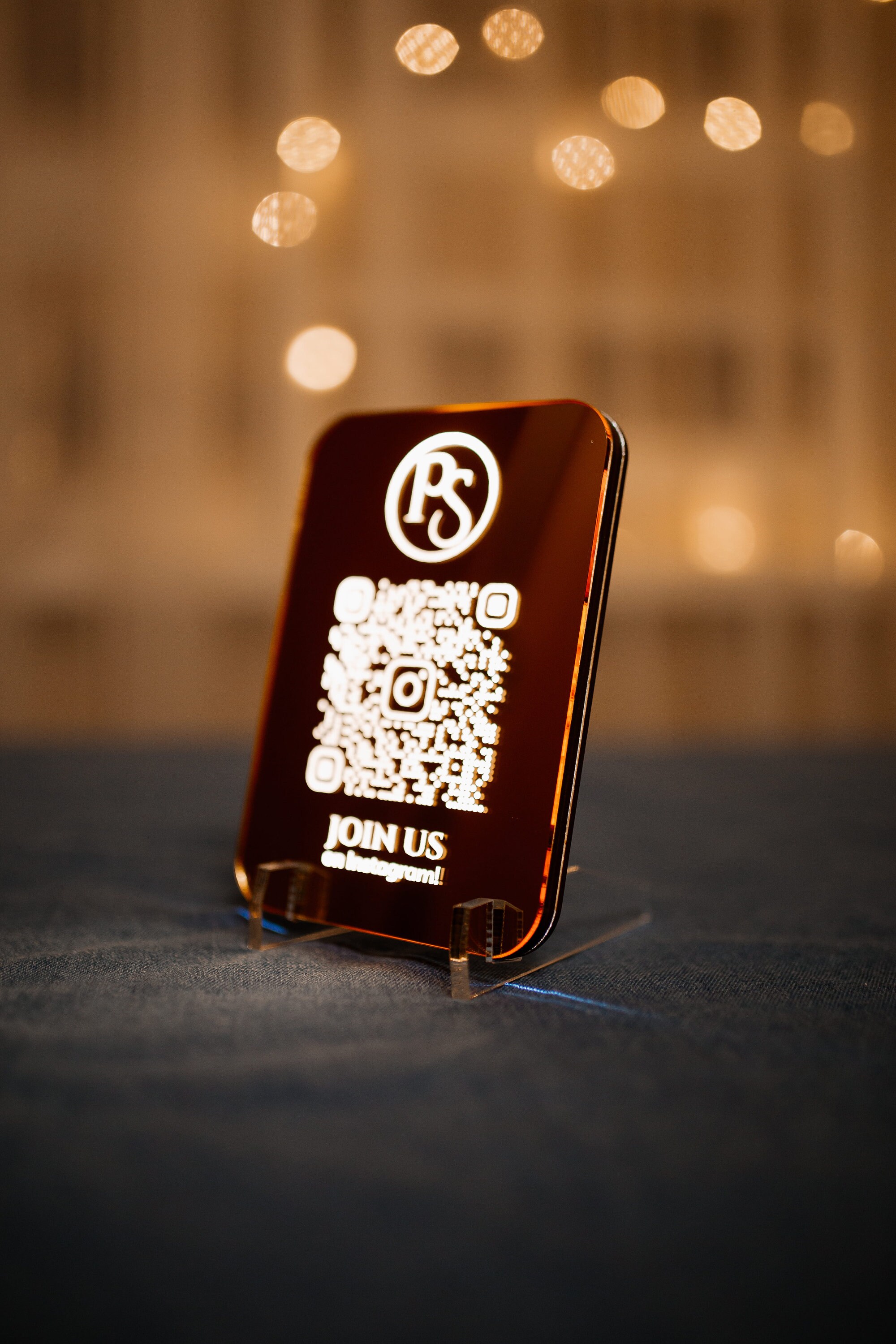 Illuminated QR Code Sign, Media Sign, Acrylic Social Media Sign ...