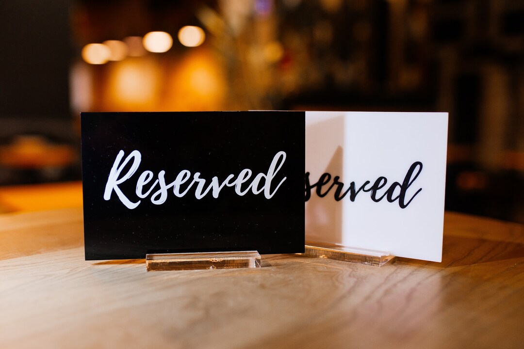 Sign “reserved”, Wedding Reserved Sign, Social Media Sign, Acrylic Sign ...